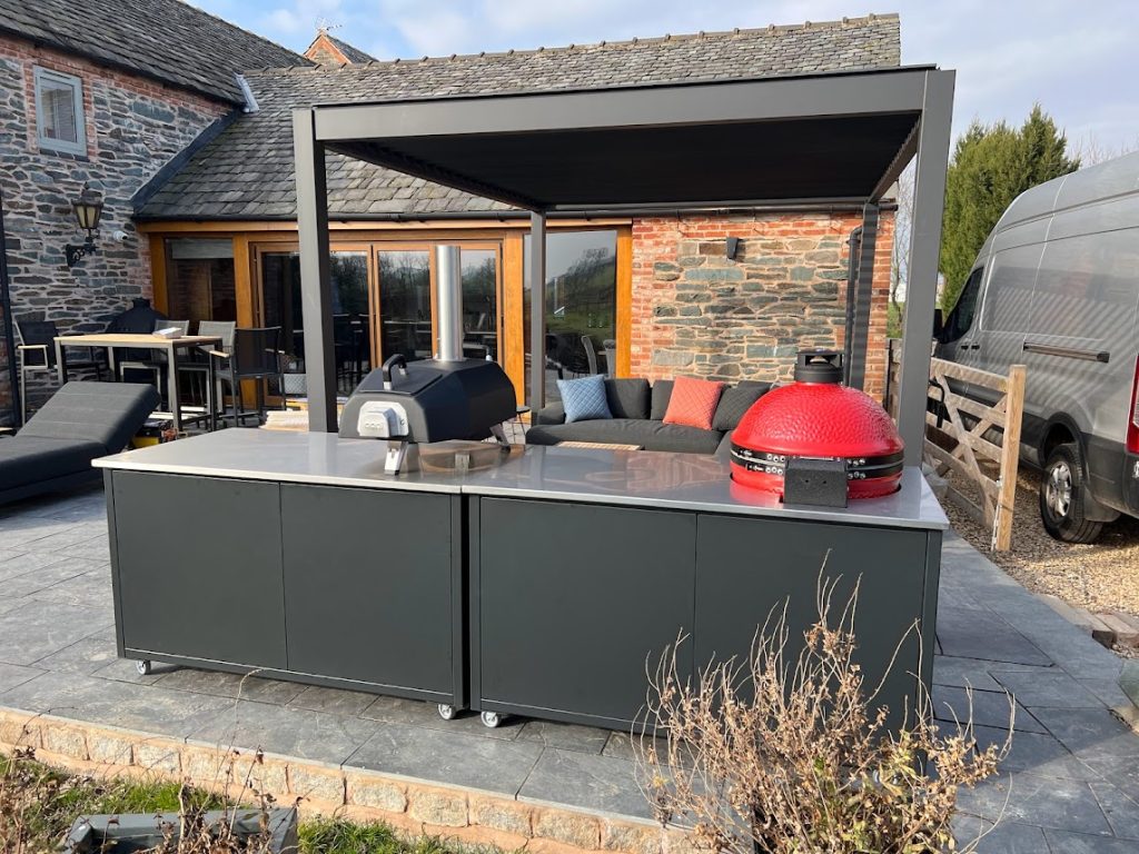 BIG4SPACE Kamado BBQ Tables With Storage | Birstall Garden & Leisure