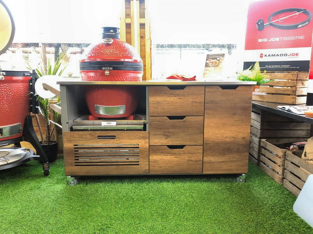 BIG4SPACE Kamado BBQ Tables With Storage | Birstall Garden & Leisure