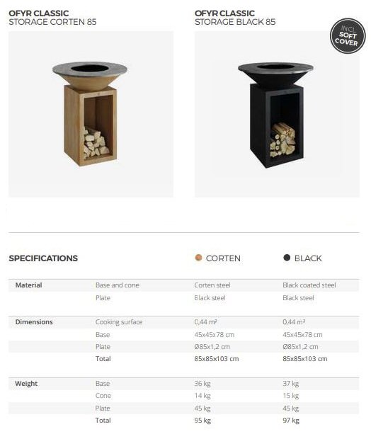 Classic 85 Storage Spec Sheet | Birstall Garden & Leisure