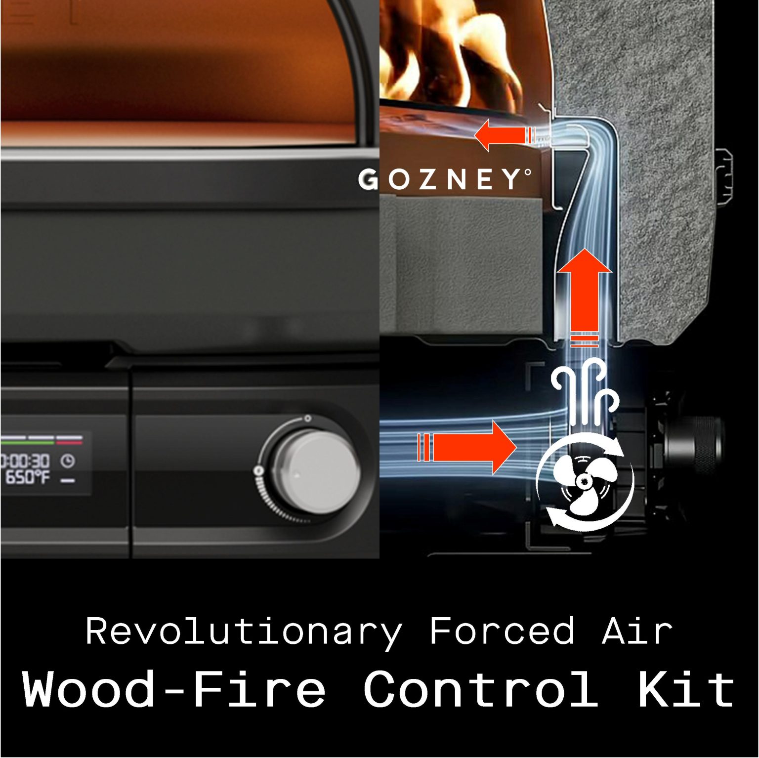 Gozney Wood-Fire COntrol Unit Cross Section | Birstall Garden & Leisure