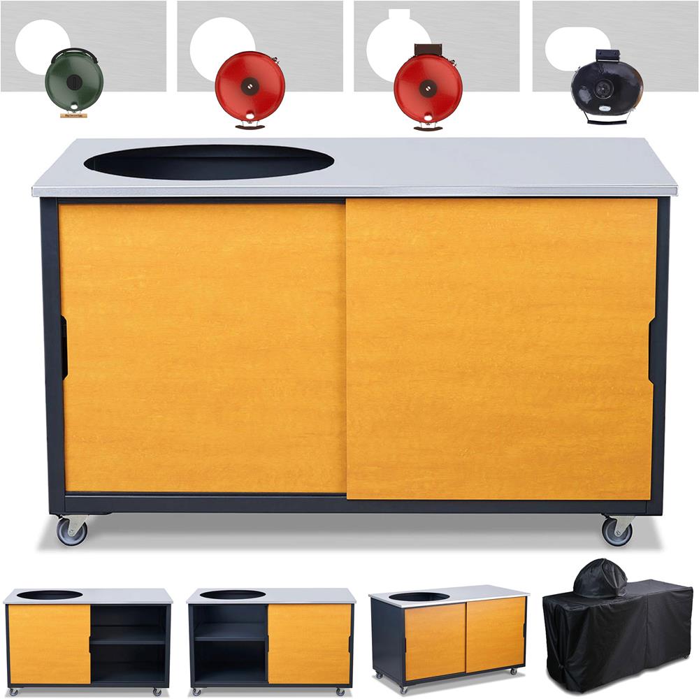 BIG4SPACE Kamado BBQ Table 150 - Outdoor Kitchen Island For Any Kamado ...