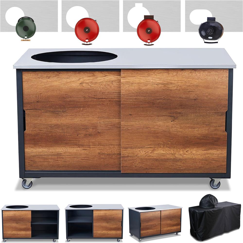 BIG4SPACE Kamado BBQ Table 150 - Outdoor Kitchen Island For Any Kamado ...