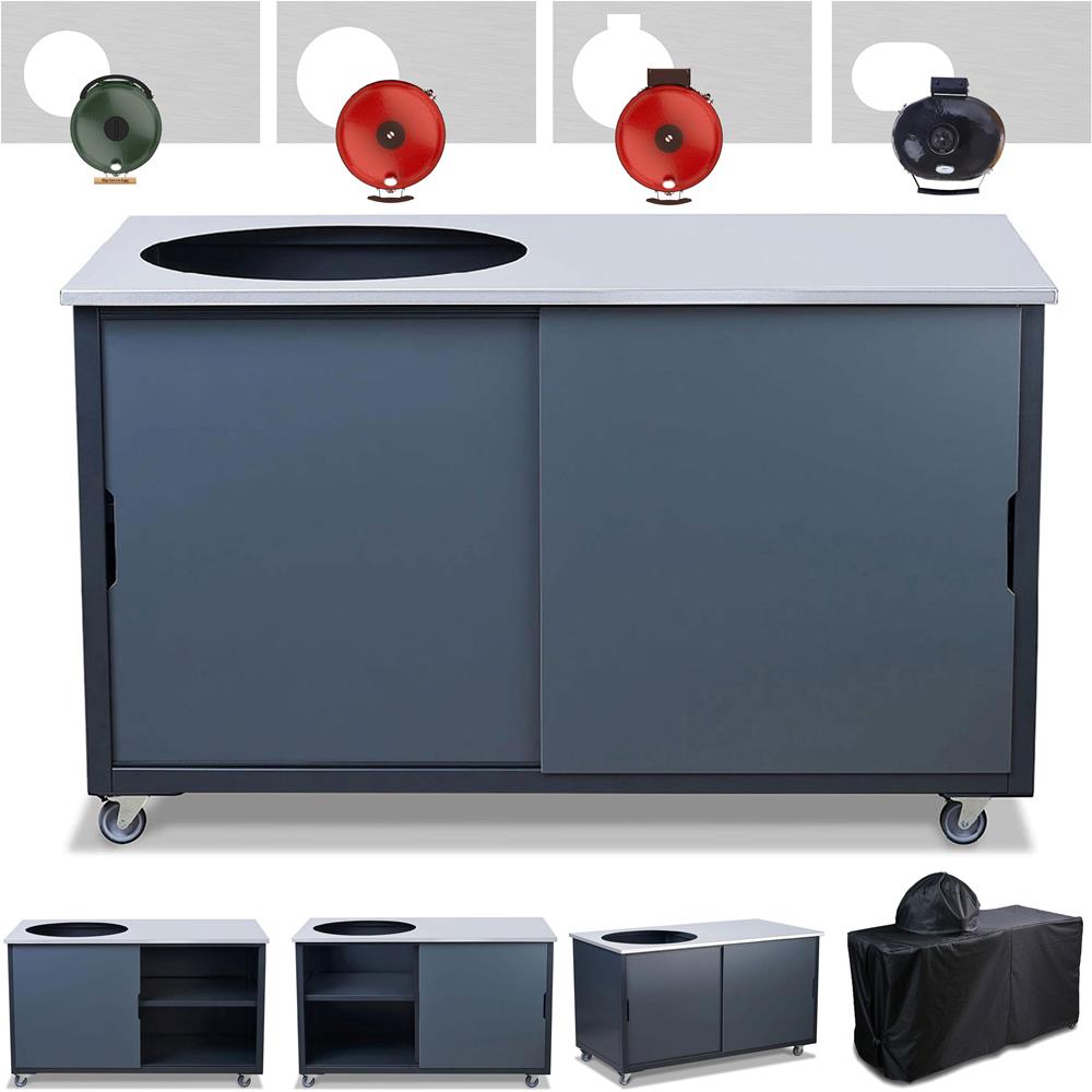 BIG4SPACE Kamado BBQ Table 150 - Outdoor Kitchen Island For Any Kamado ...