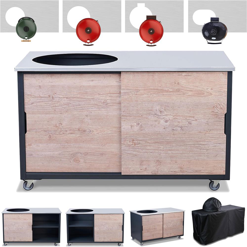 BIG4SPACE Kamado BBQ Table 150 - Outdoor Kitchen Island For Any Kamado ...