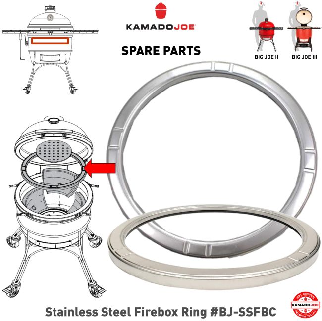 Kamado Joe Spare | Replacement Parts Stainless Steel Firebox Ring - For ...