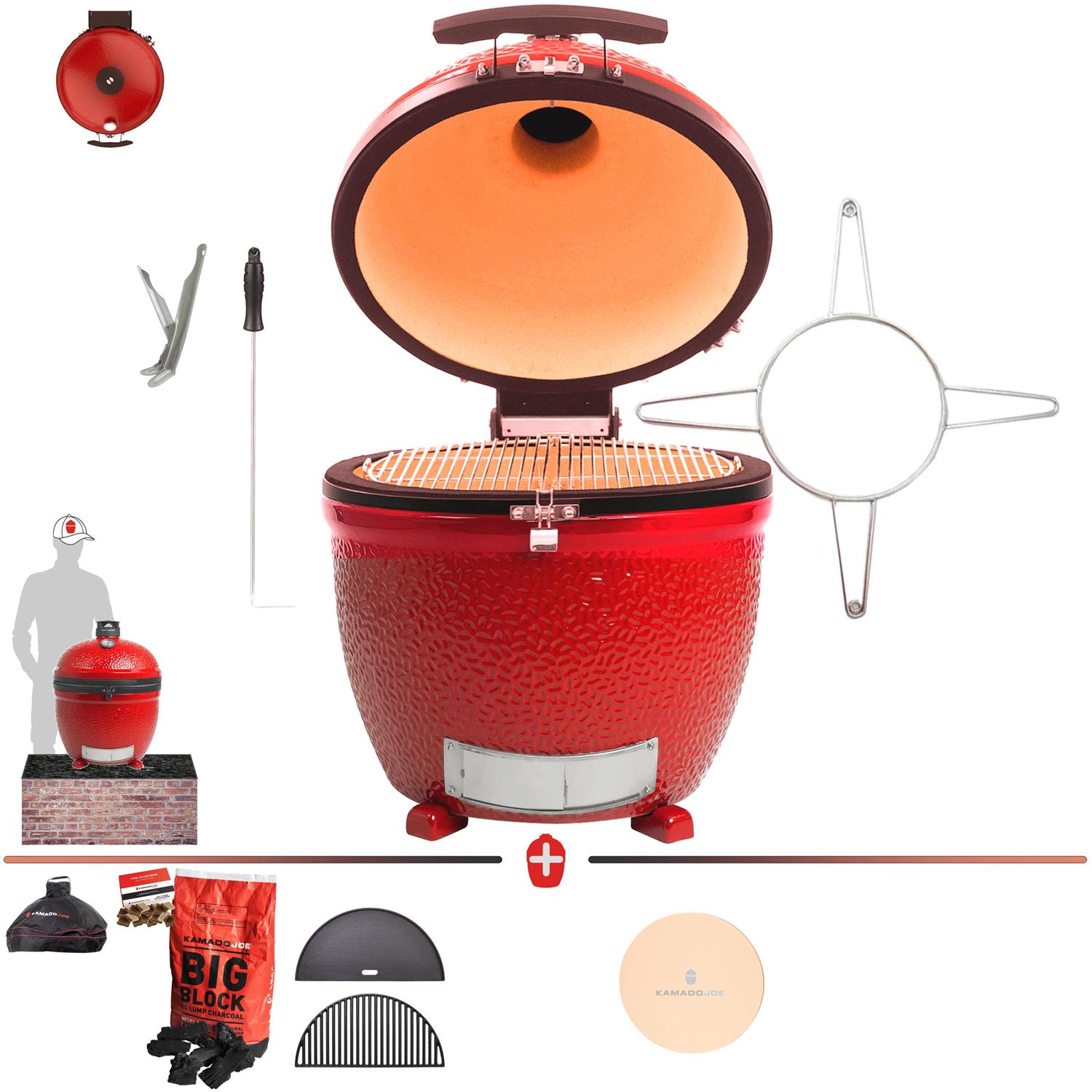 Kamado Joe Ceramic Grill | Smoker | Oven - Big Joe II (2) Stand-Alone ...