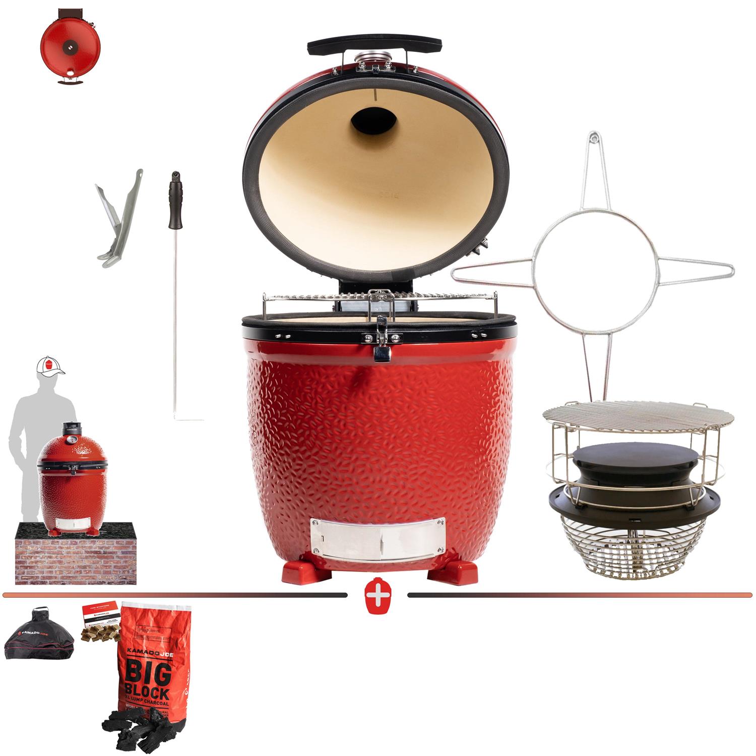 Kamado Joe Ceramic Grill | Smoker | Oven - Classic Joe III (3) Grill ...