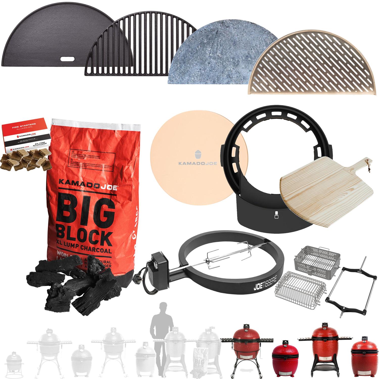 Kamado Joe Premium Grill Accessories - Voyager Accessory Pack - For Big ...