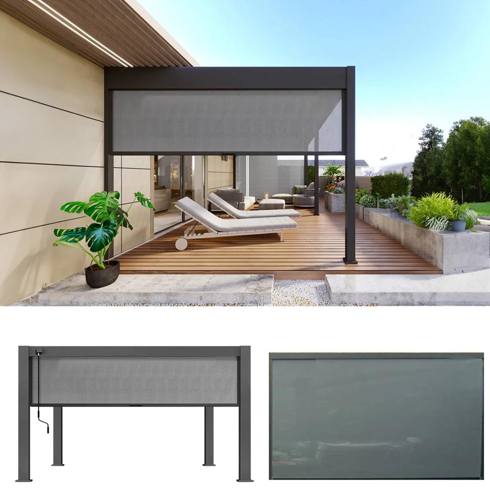 Westminster - Pull Down Pergola Side Screen 4m | Birstall