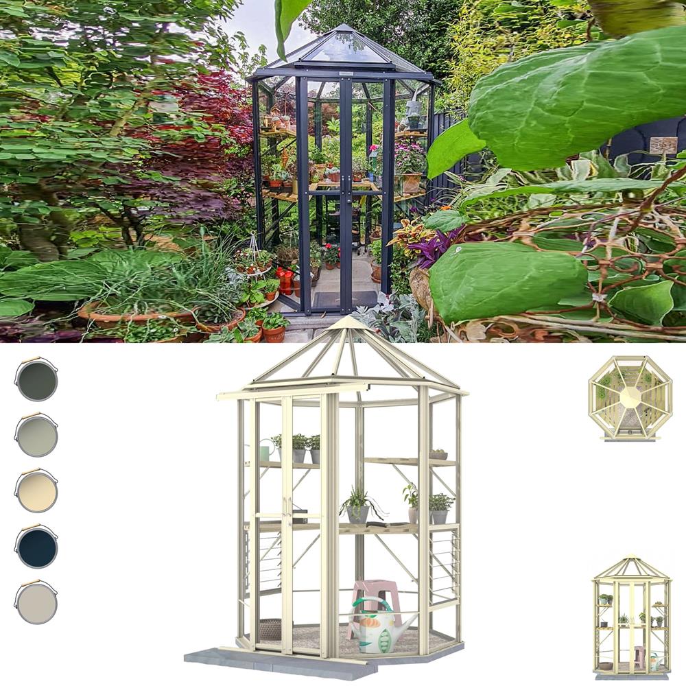 5' x 5' Robinsons Renaissance - Octagonal Greenhouse Ivory | Birstall