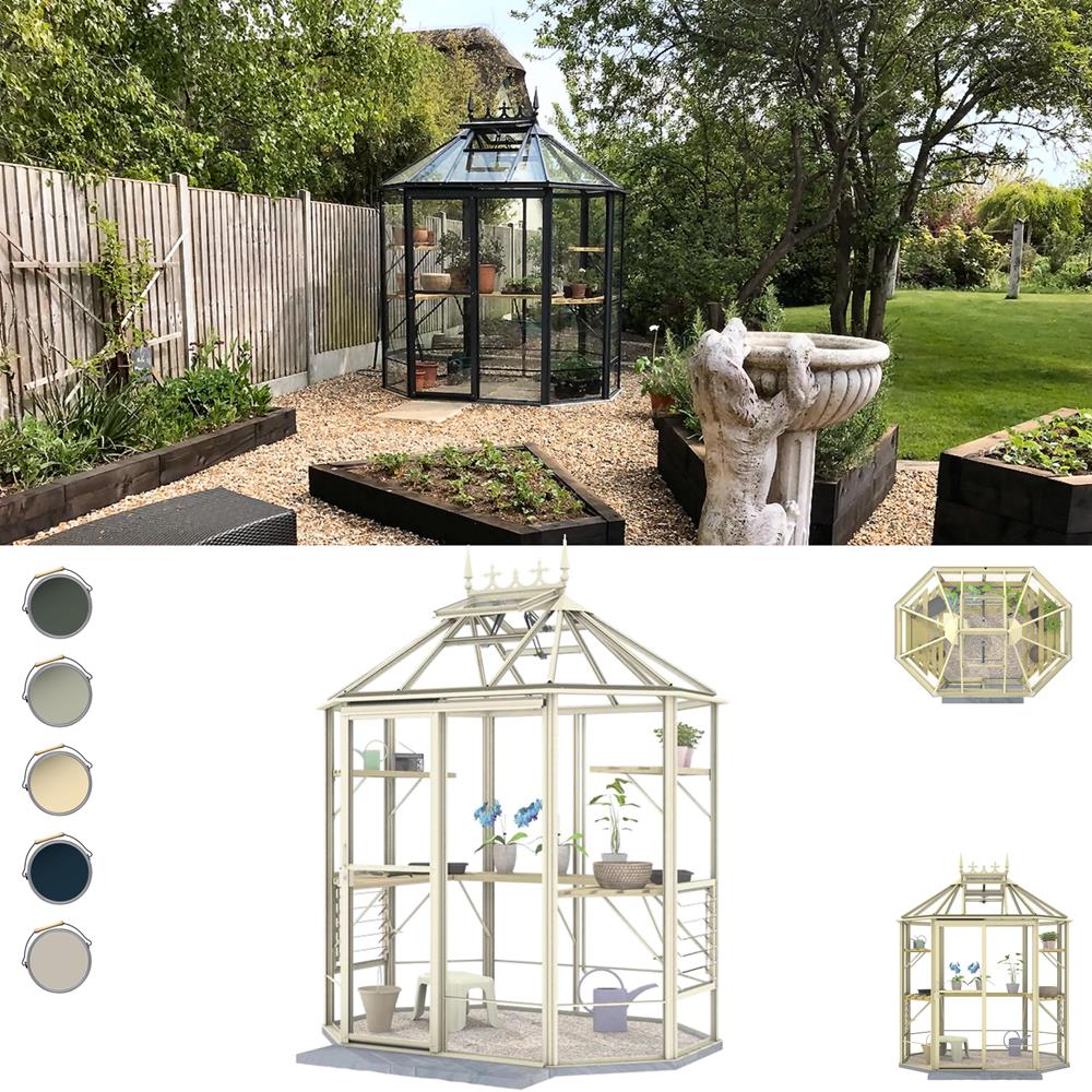 5' x 7' Robinsons Renaissance - Octagonal Greenhouse Ivory | Birstall