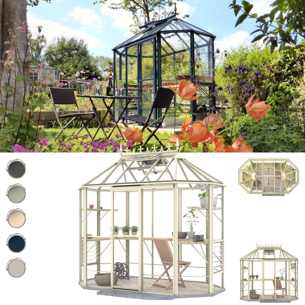 5' x 9' Robinsons Renaissance - Octagonal Greenhouse Ivory | Birstall