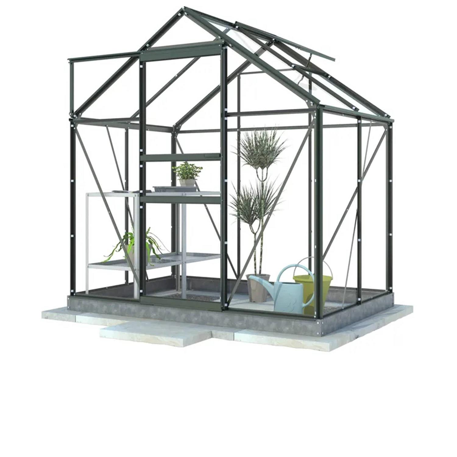6' x 4' Simplicity Classic - Aluminium Greenhouse - Green | Birstall