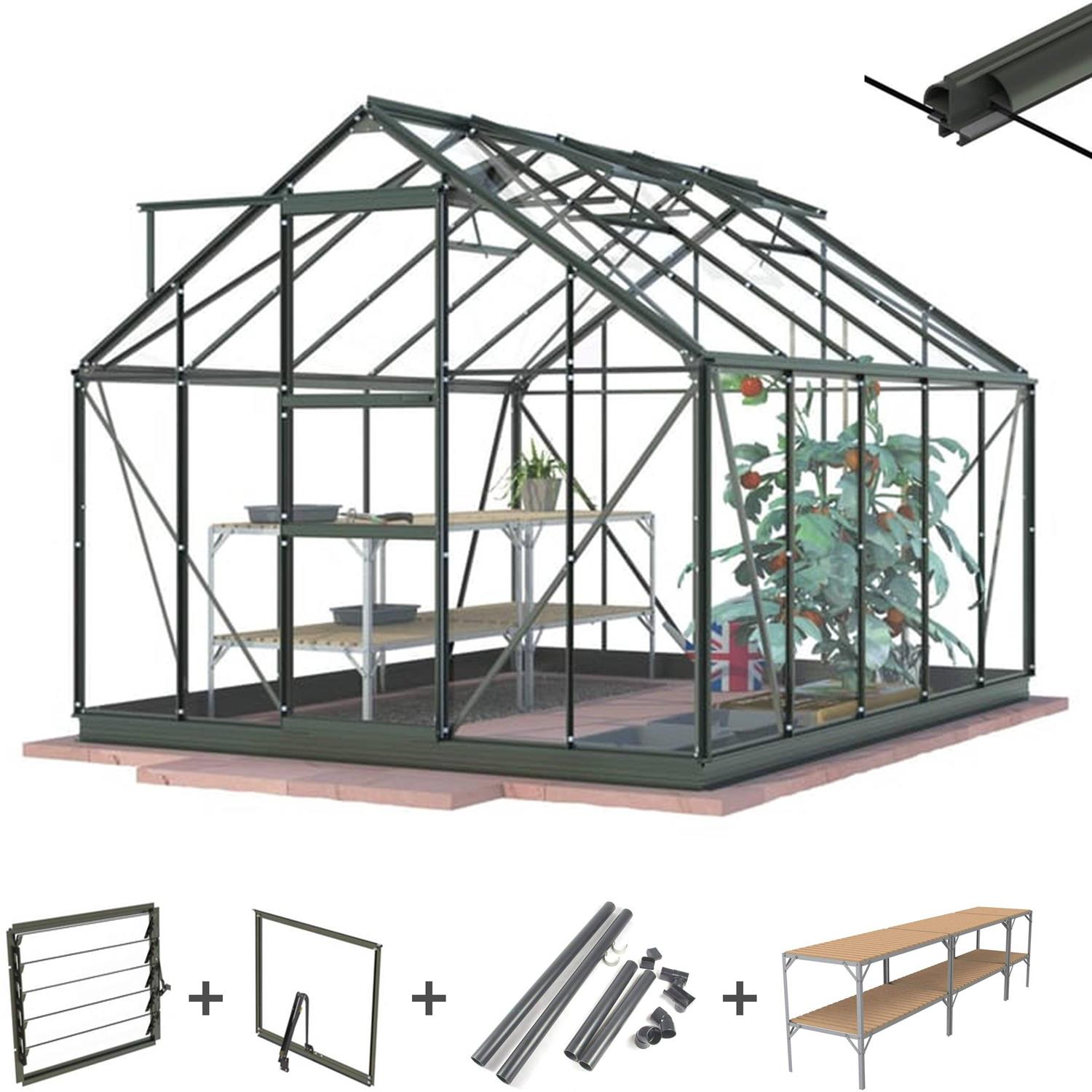 8' x 10' Simplicity Sun - Aluminium Greenhouse - Ultimate Package ...