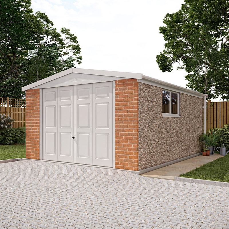 12ft wide Apex Roof Single Ultimate Concrete Garages - Area 1 A ...