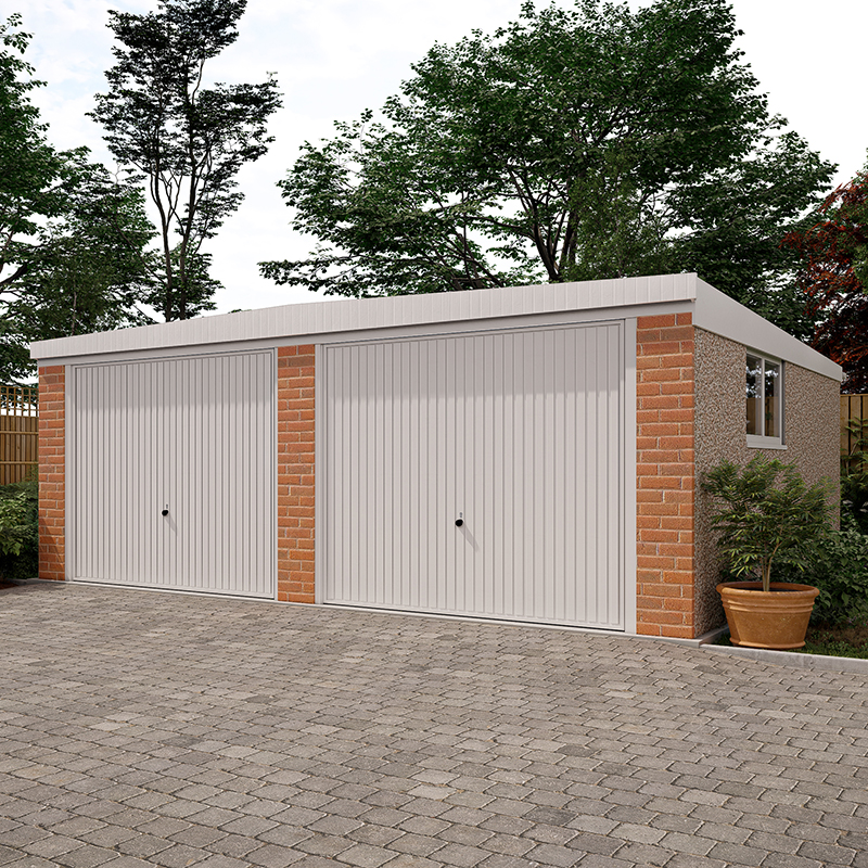 20ft 5in wide Pent Roof Double Ultimate Concrete Garages - Area 1 Large ...