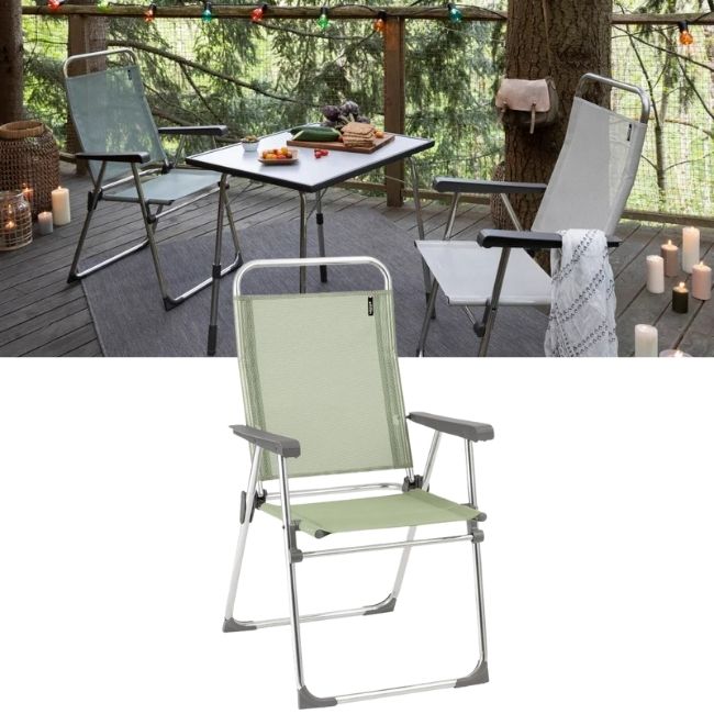 Lafuma Alu Victoria - Moss - Batyline Folding Armchair | Birstall