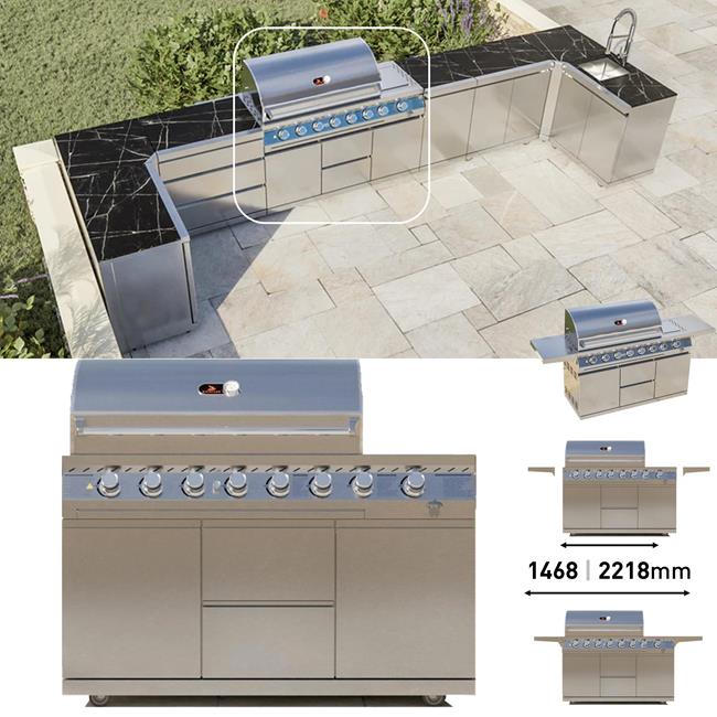 Whistler Cirencester Modular Outdoor Kitchen - 6 Burner Gas BBQ | Birstall