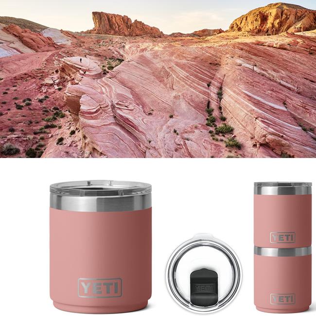 YETI Rambler Stackable Lowball - SANDSTONE PINK . 296ml | 10oz | Birstall