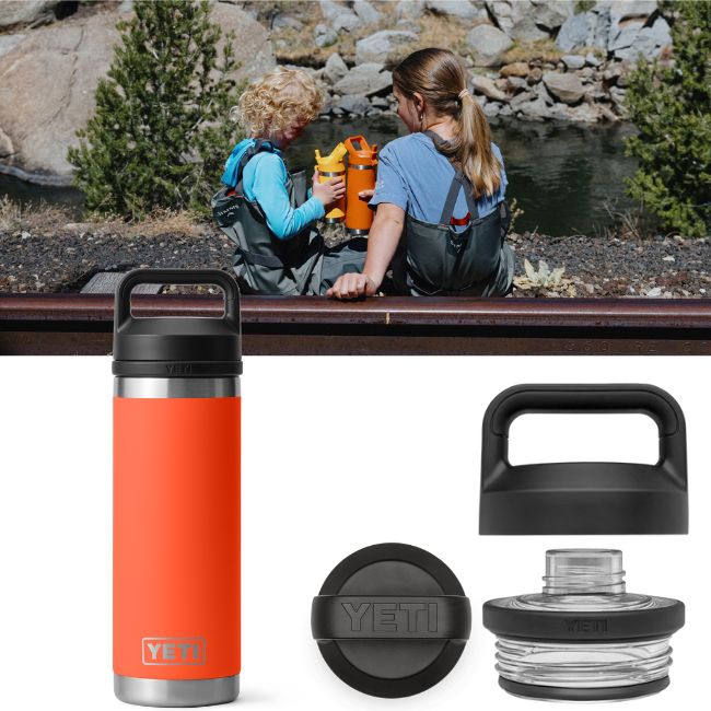 YETI Rambler Bottle | with Chug Cap - PAPAYA . 532ml | 18oz | Birstall